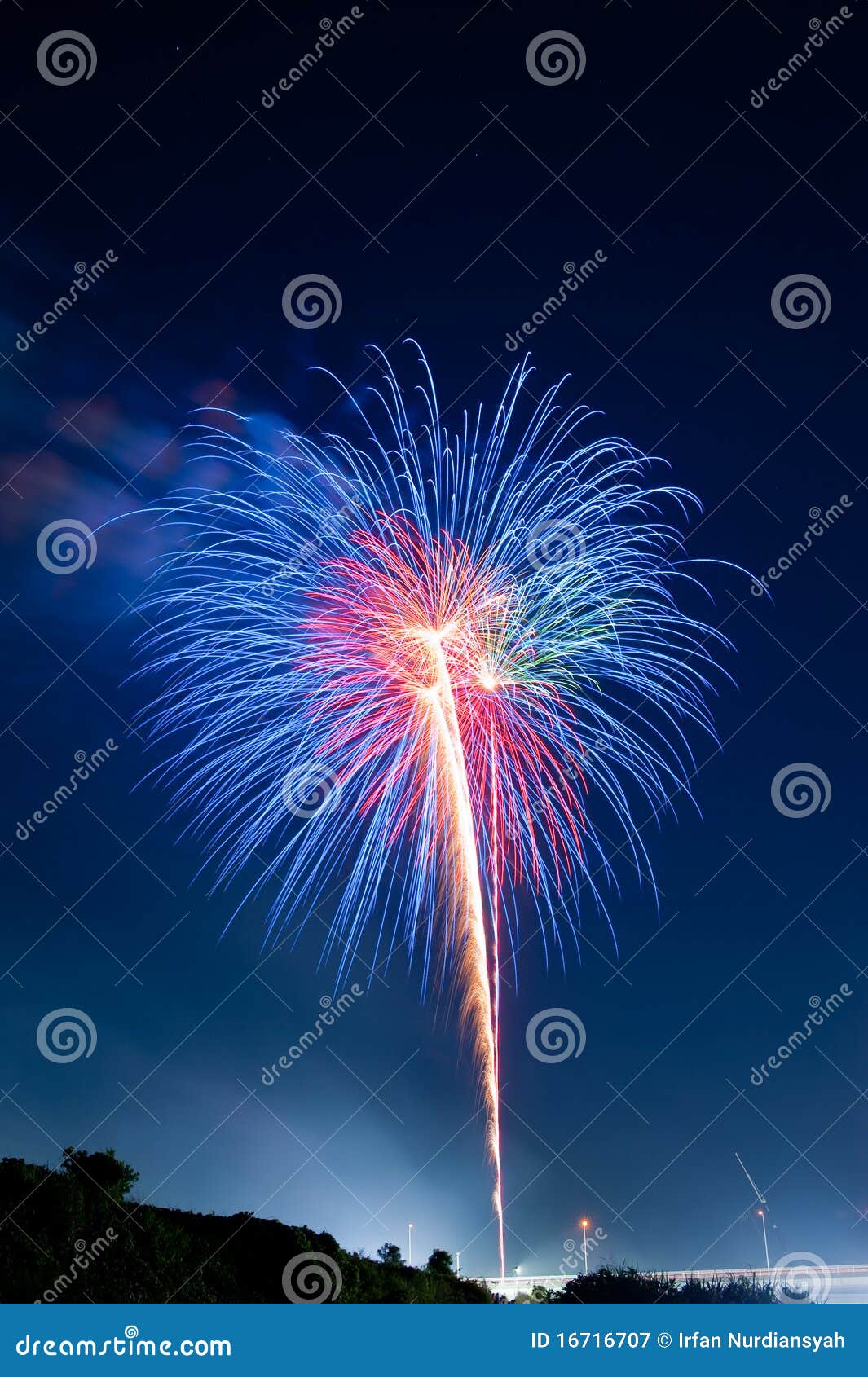 Colorful Summer Fireworks stock image. Image of celebrate - 16716707