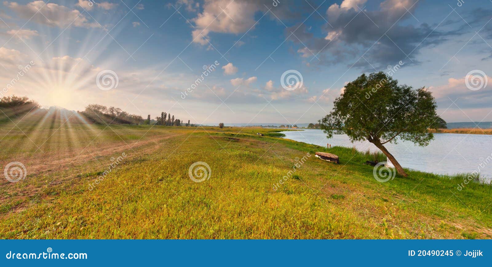 Colorful summer landscape stock image. Image of beam - 20490245