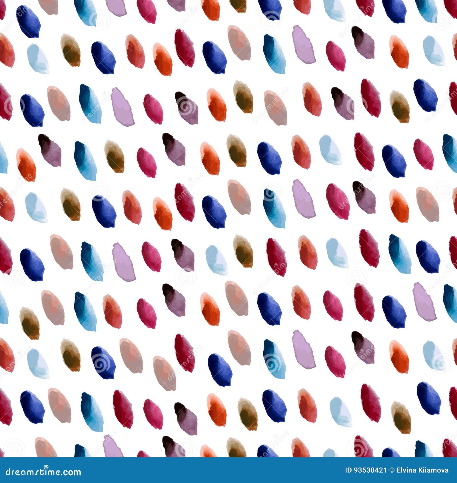 Colorful Summer Rain. Watercolor Drops Seamless Pattern Stock ...