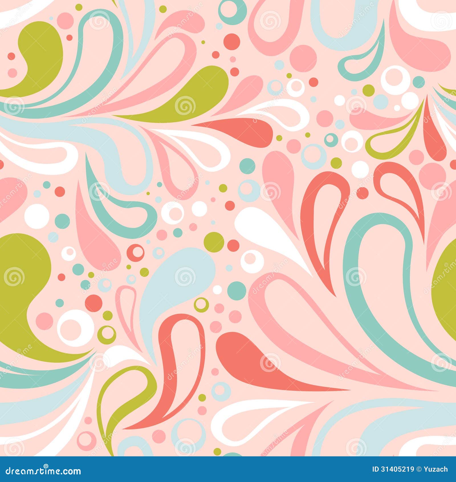 Colorful Summer Seamless Pattern Stock Illustration - Illustration of ...