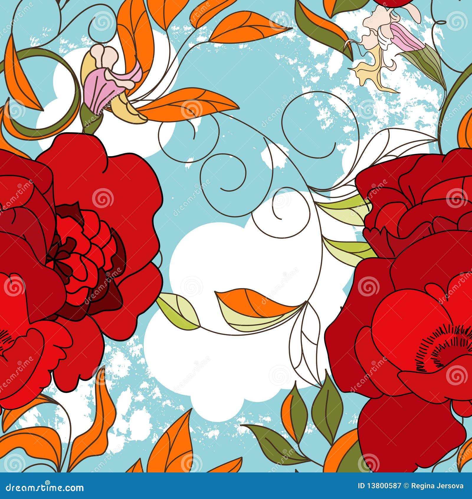 Colorful Summer Seamless Wallpaper Stock Vector - Illustration of ...