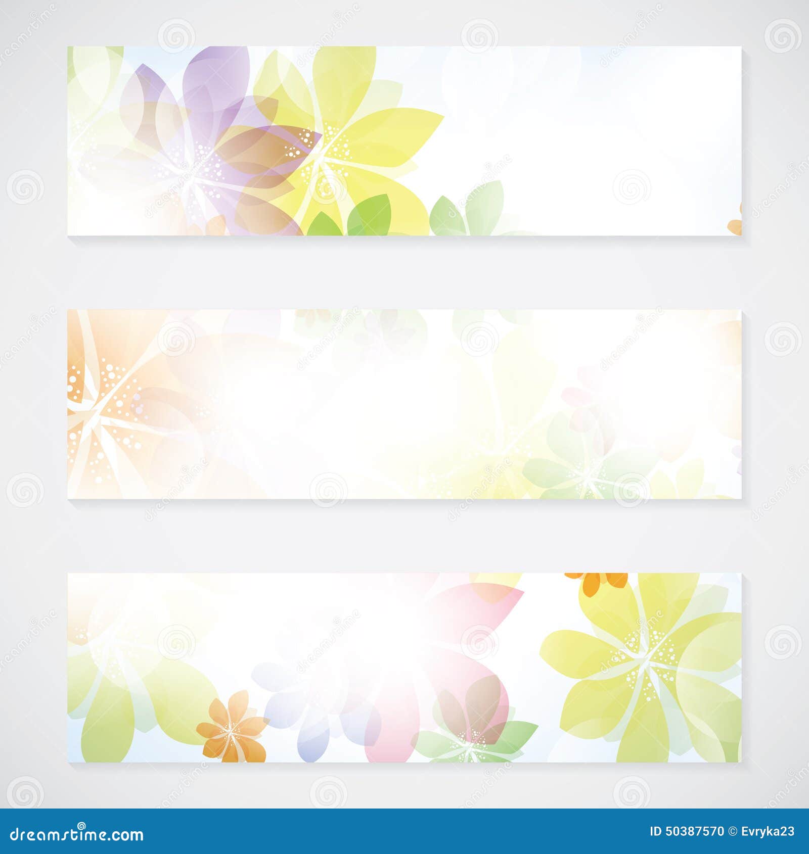 Colorful Summer Spring Background Banner with Flowers Stock ...