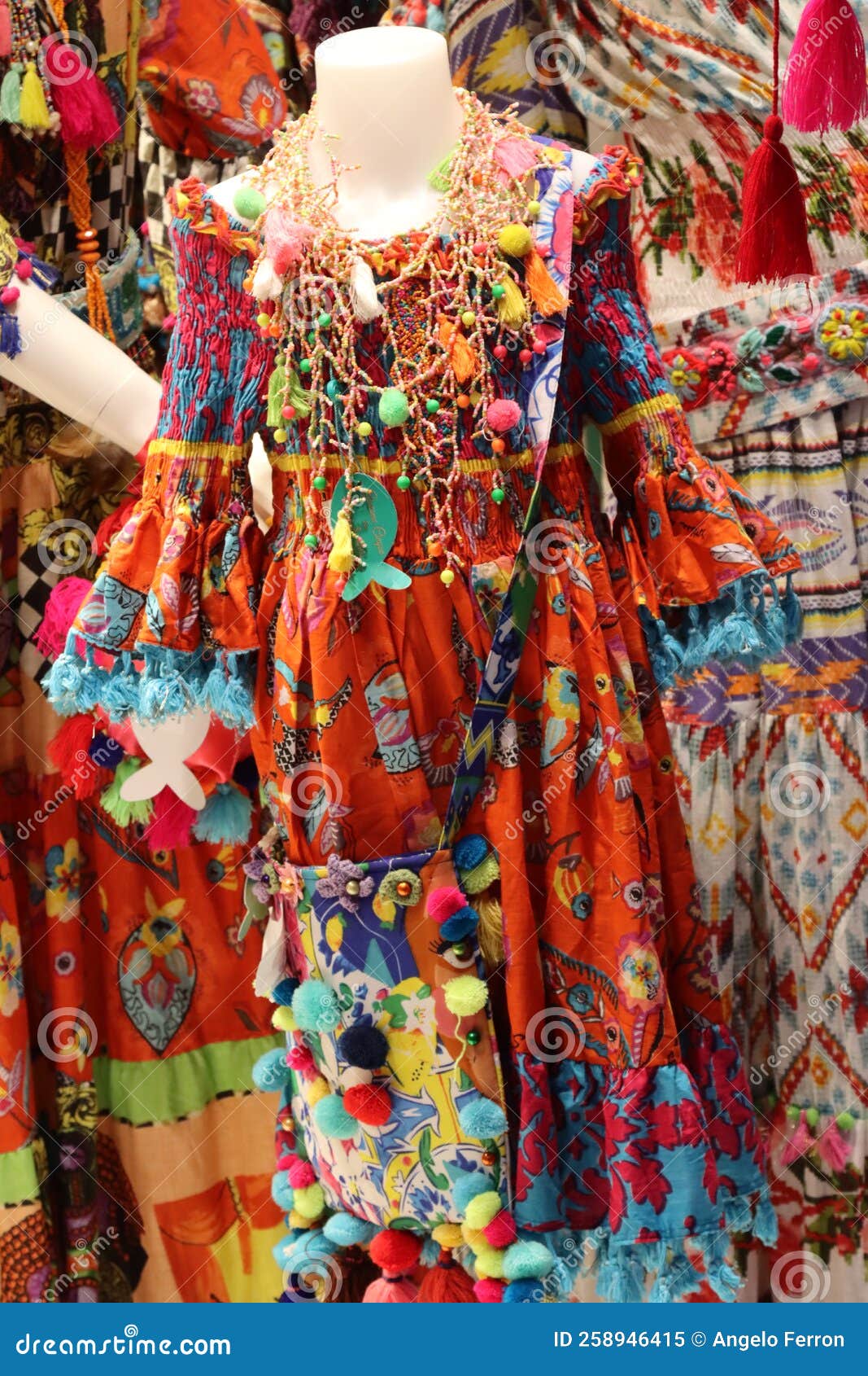 Colorful Summer Women`s Clothes on Display- Stock Image - Image of ...