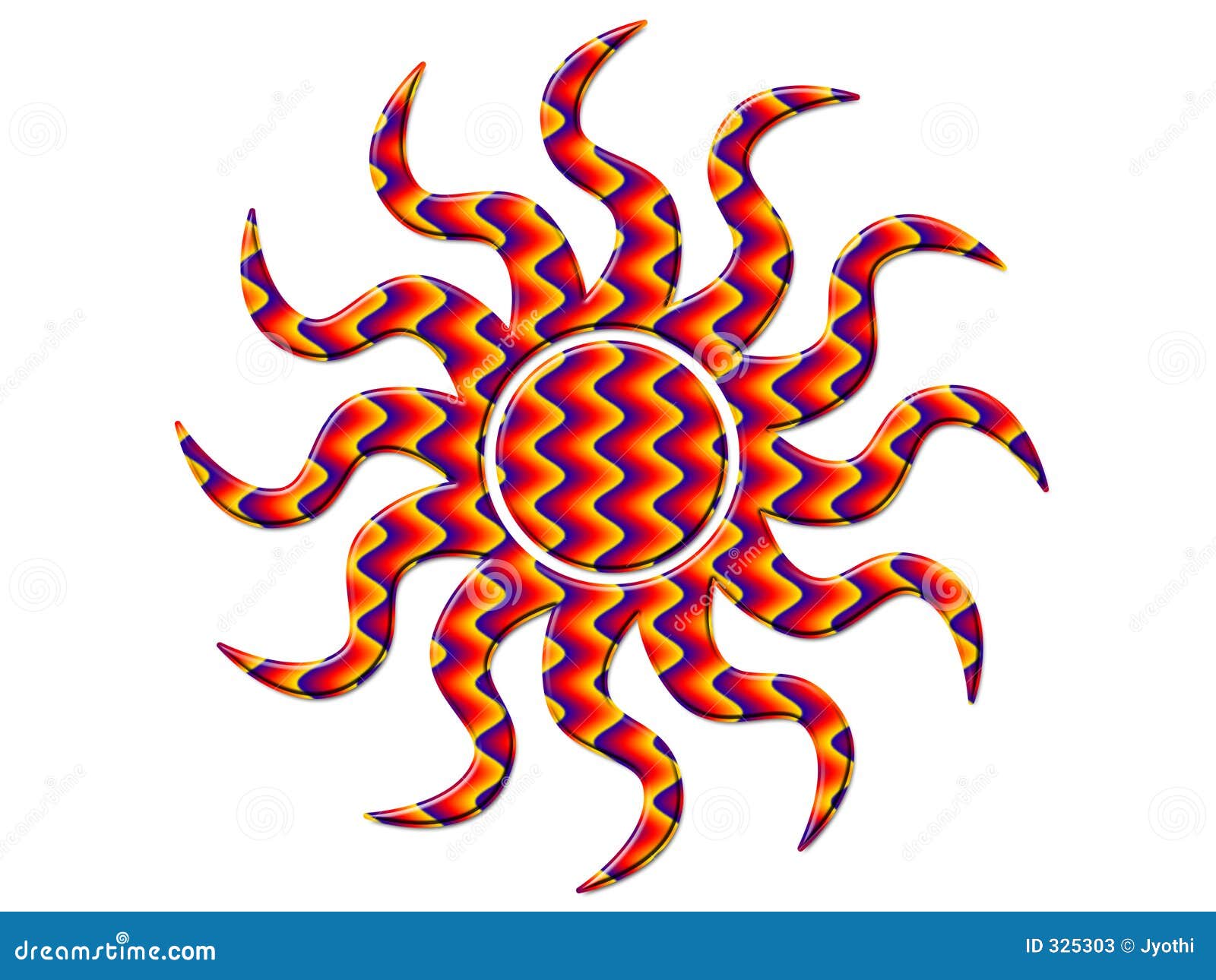 Colorful sun stock illustration. Illustration of sunrise - 325303
