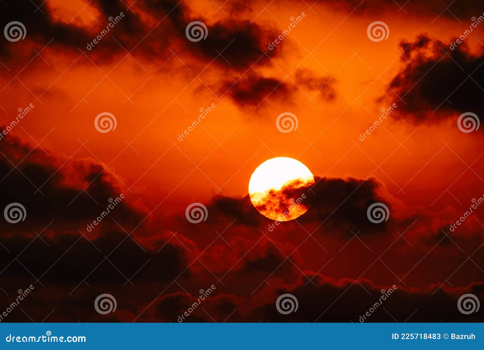 Colorful Sun in the Clouds Background Stock Image - Image of heaven ...