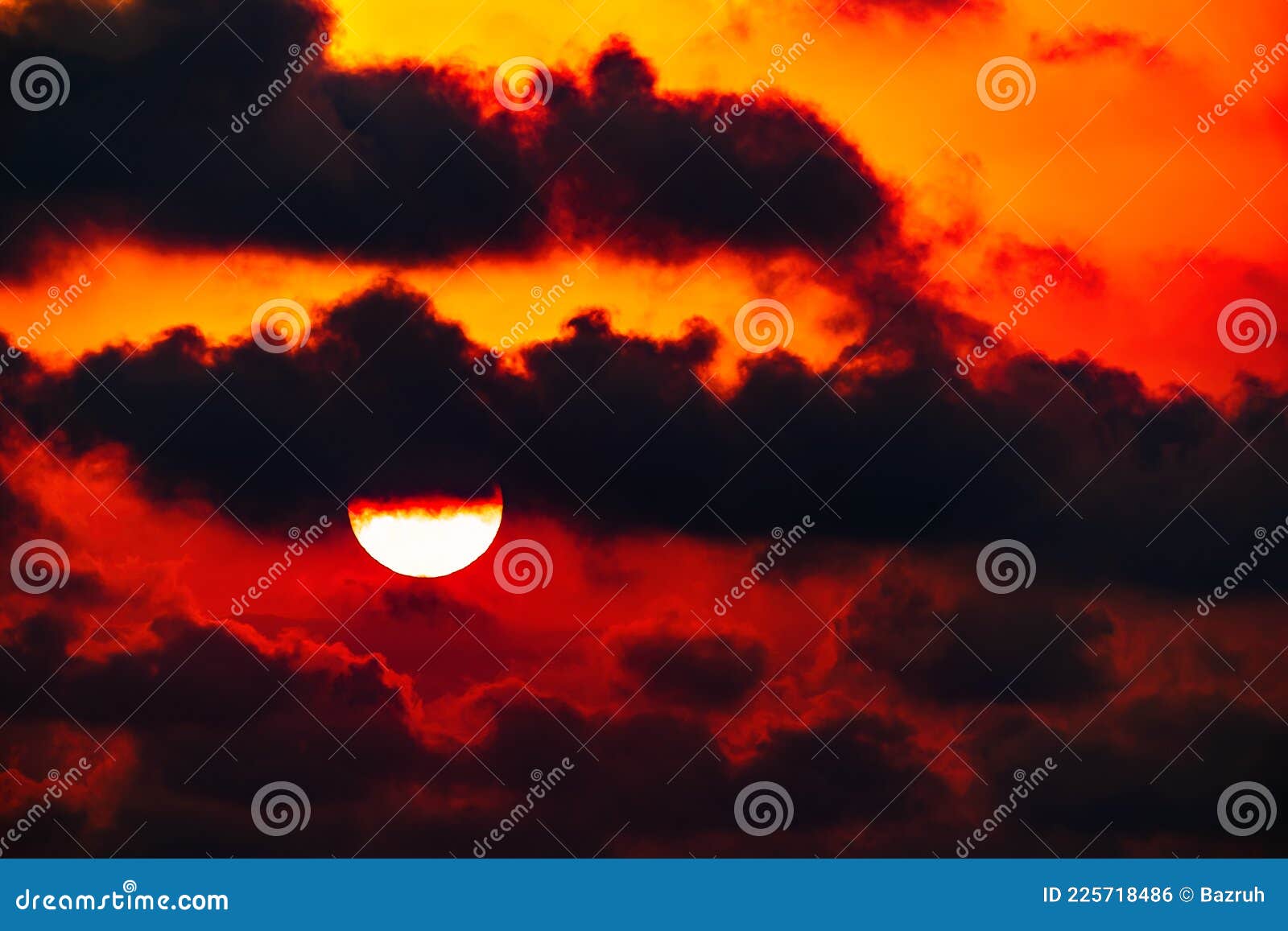 Colorful Sun in the Clouds Background Stock Photo - Image of freedom ...