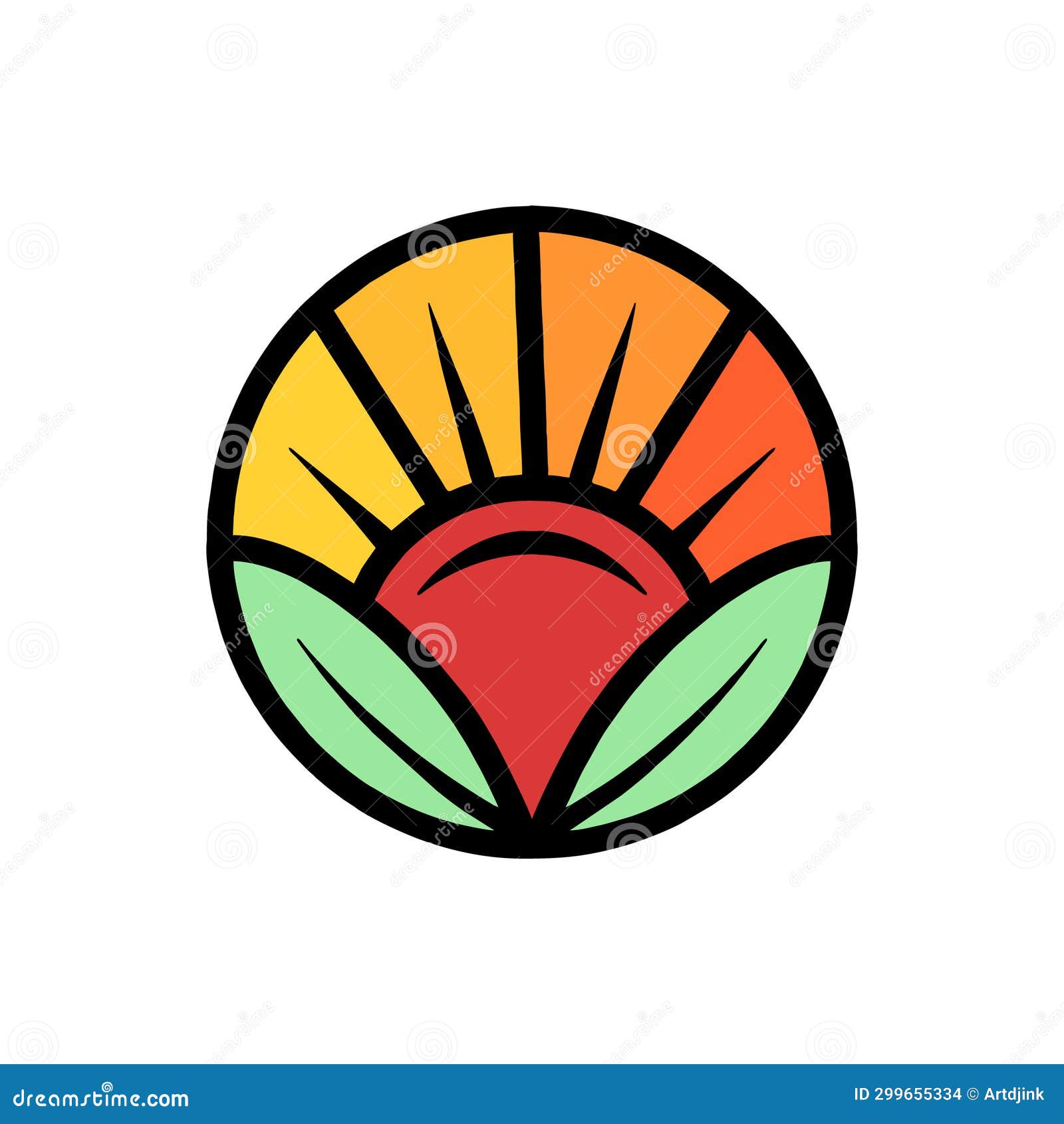 Colorful Sun Logo Vector Design Illustration Emblem Stock Illustration ...