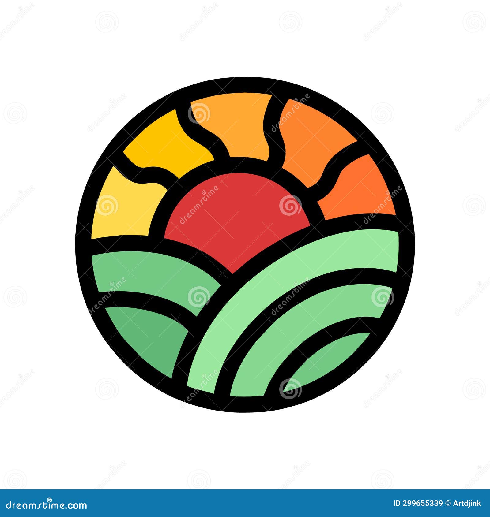 Colorful Sun Logo Vector Design Illustration Emblem Stock Illustration ...