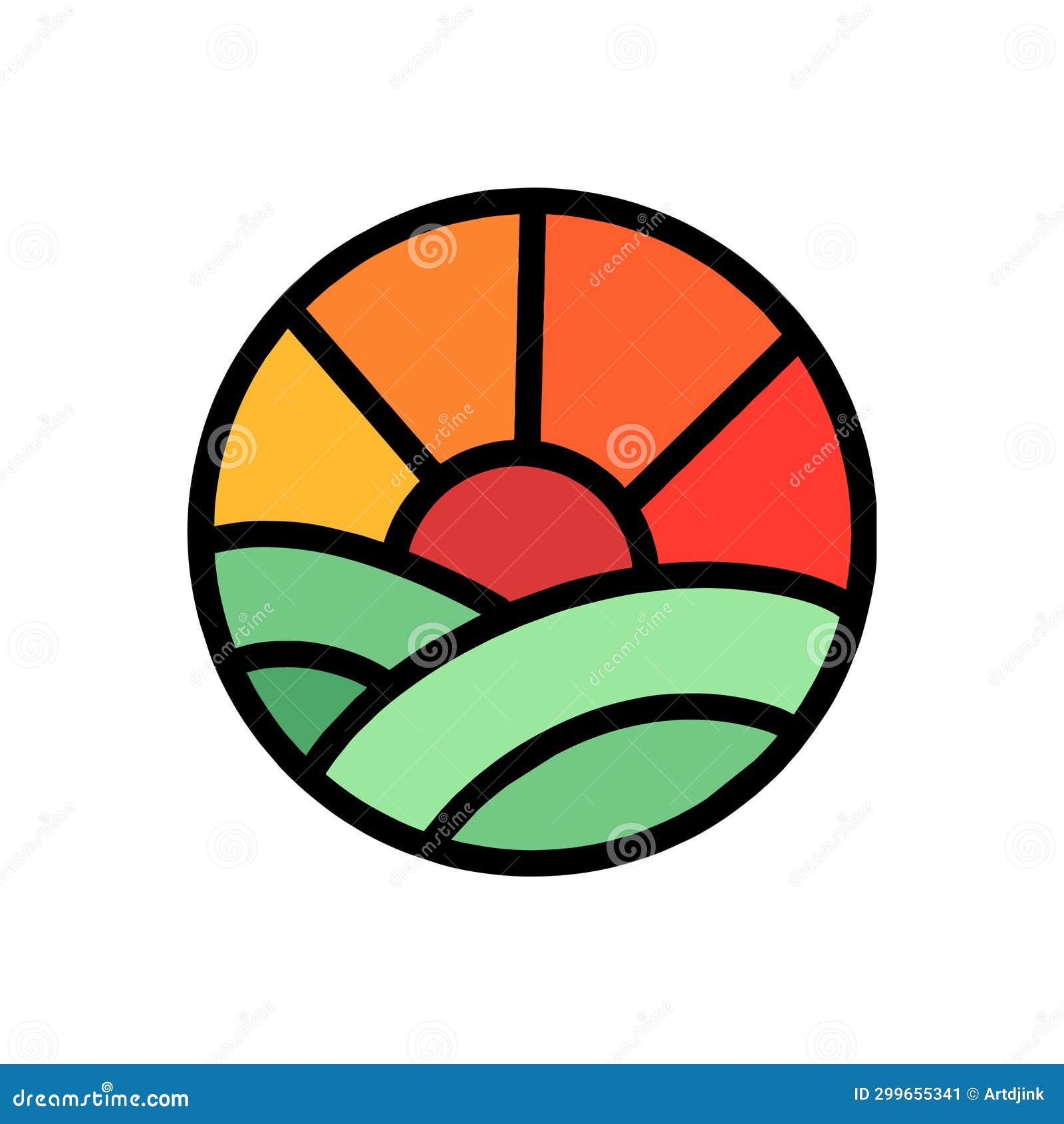Colorful Sun Logo Vector Design Illustration Emblem Stock Vector ...