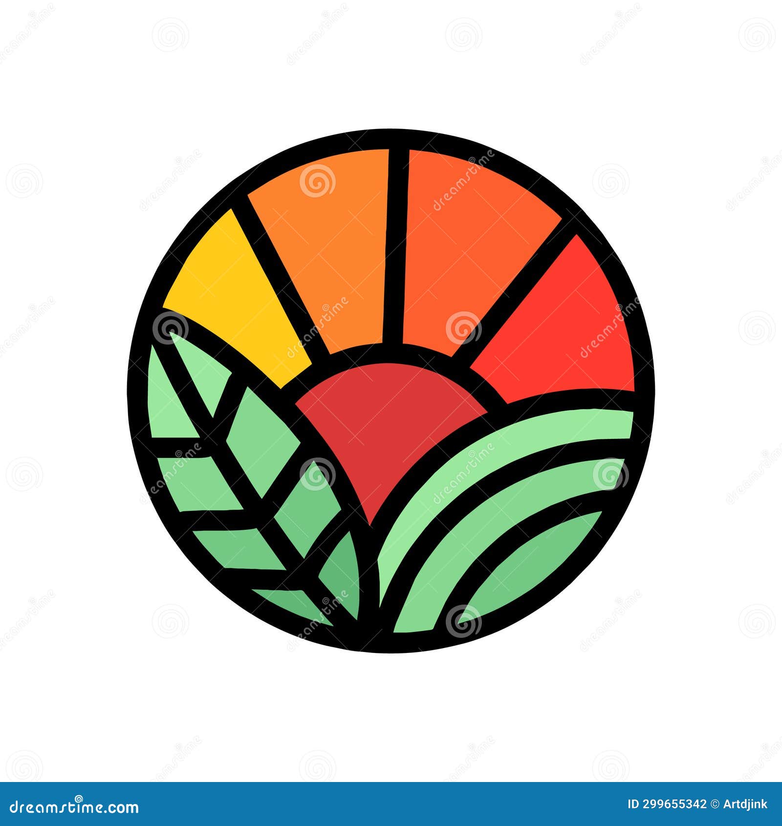 Colorful Sun Logo Vector Design Illustration Emblem Stock Illustration ...