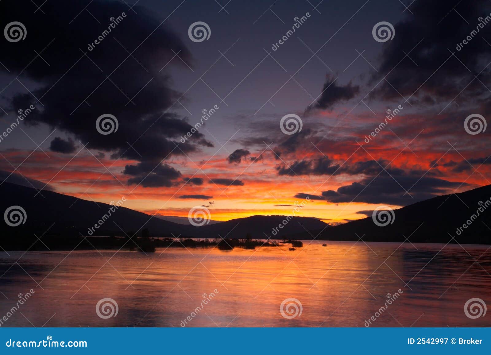 Colorful sunrise stock image. Image of mountain, peaceful - 2542997