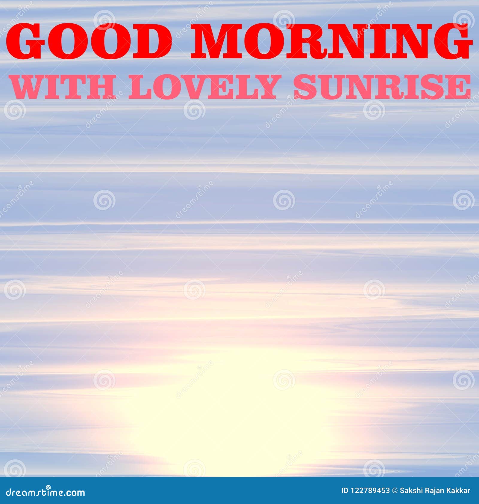 Colorful Sunrise Computer Generated Illustration Design with Morning ...