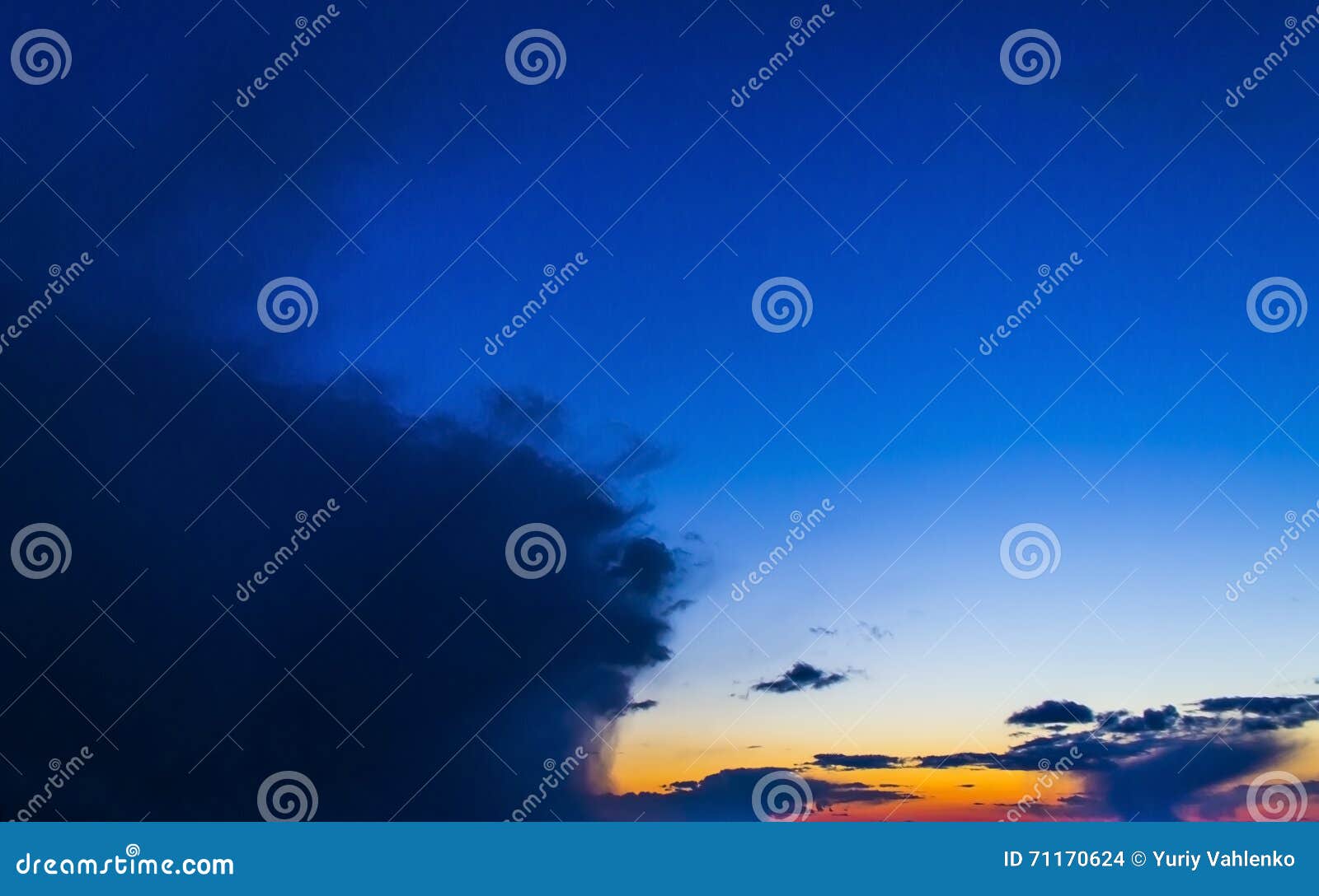 Colorful Sunrise, Sunset Clouds and Sun Rays Stock Photo - Image of ...