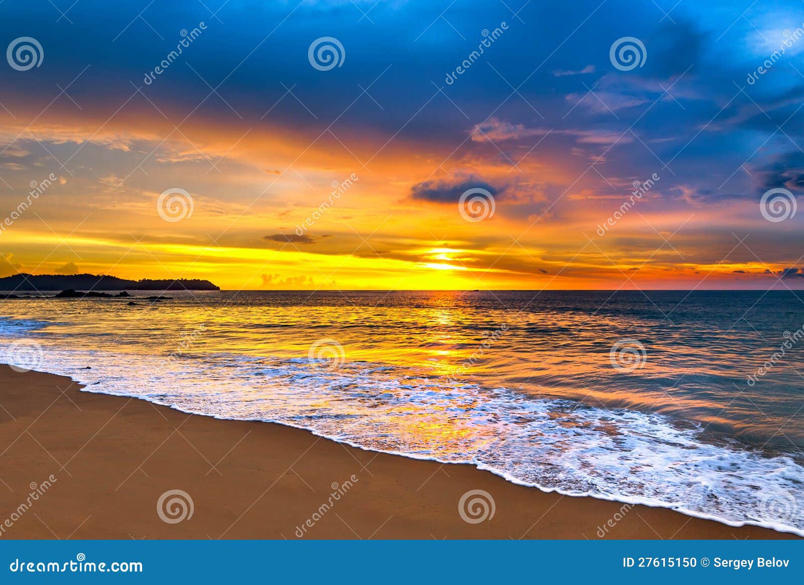 Colorful sunset stock photo. Image of rock, evening, beautiful - 27615150