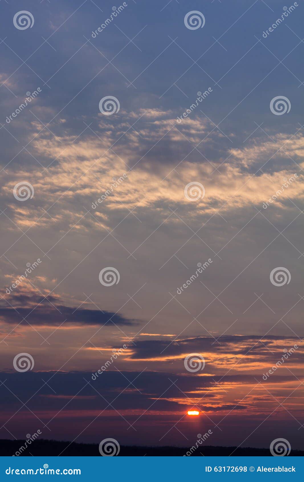 Colorful Sunset with Clouds Stock Photo - Image of atmosphere, dawn ...