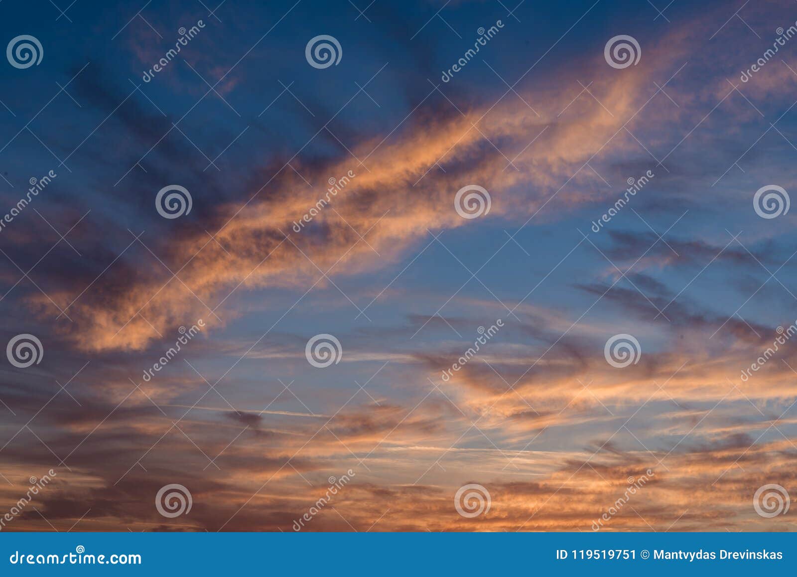 Colorful Sunset Clouds in the Sky Stock Image - Image of sunlight ...