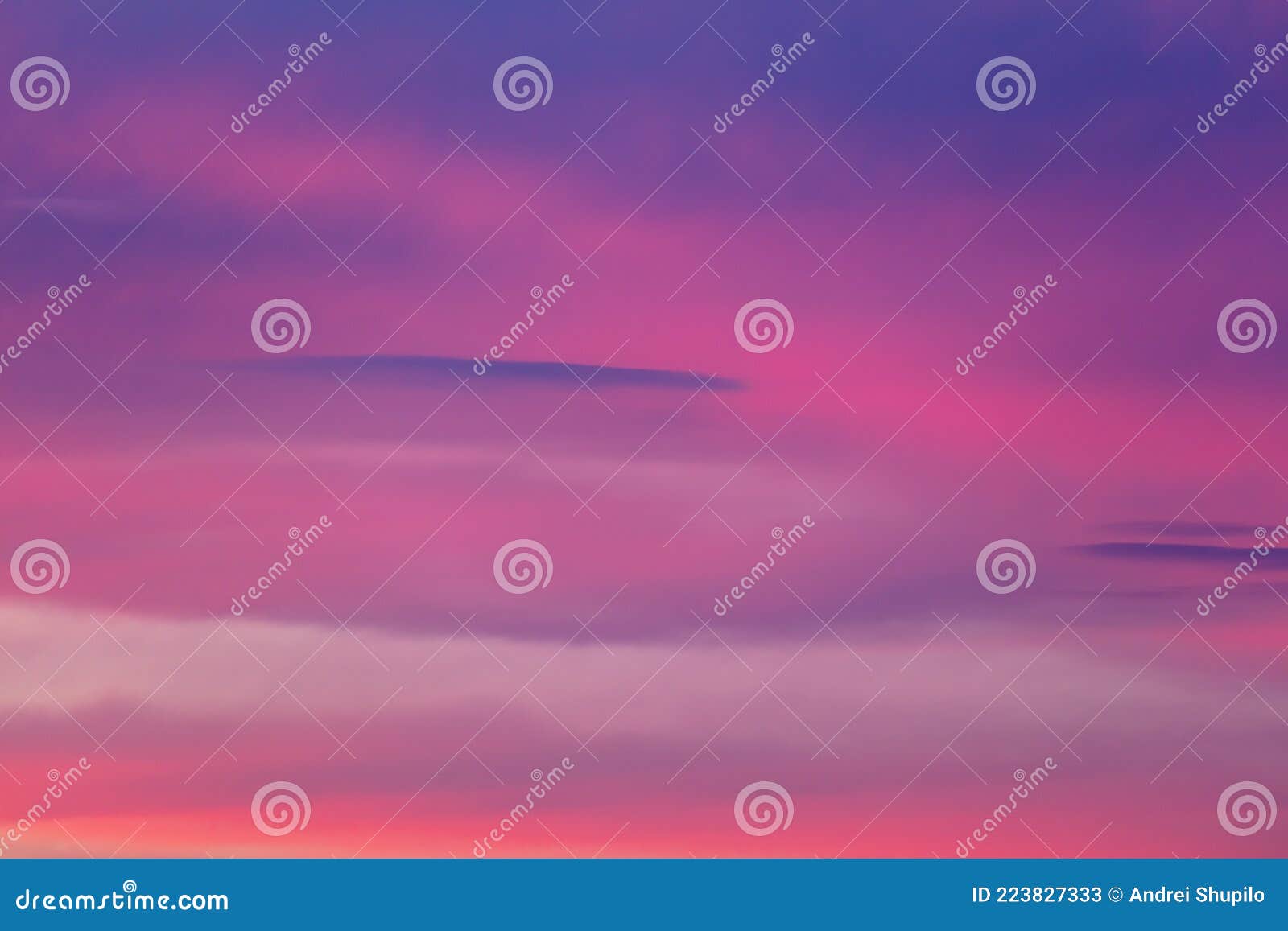 Colorful Sunset with Clouds in the Sky. Stock Image - Image of dusk ...