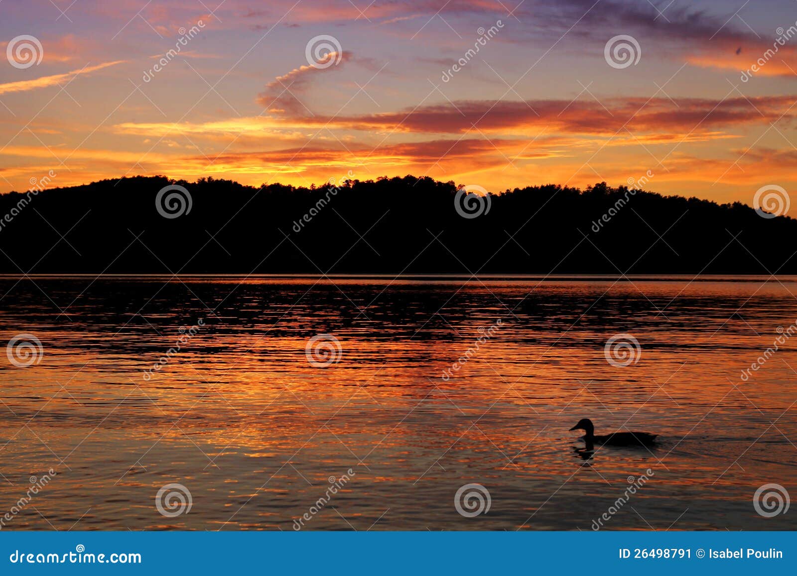 Colorful sunset on lake stock image. Image of cloud, horizon - 26498791