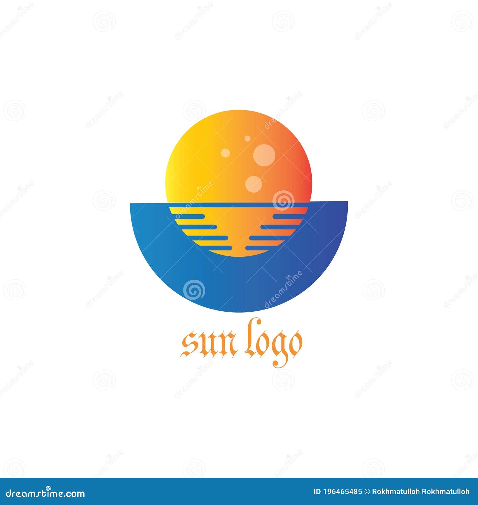 Colorful Sunset Logo Vector Design Stock Vector - Illustration of ...