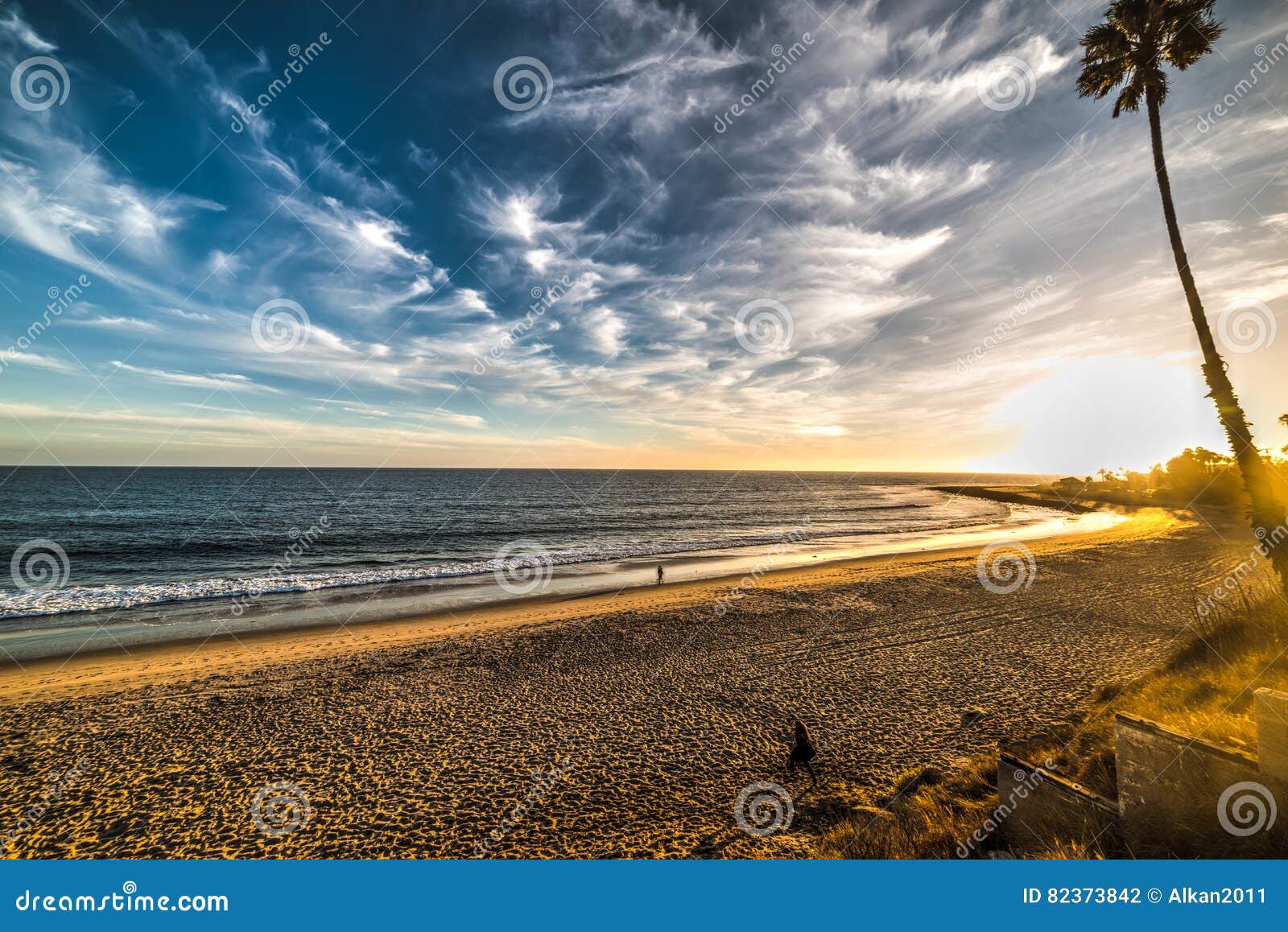 Colorful sunset in Malibu stock photo. Image of scene - 82373842