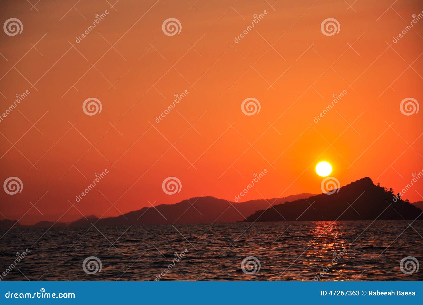 Colorful Sunset Over Water Surface Stock Image - Image of scenics ...