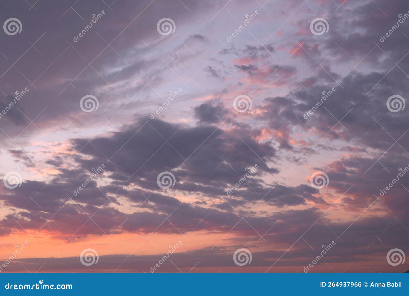 Colorful Sunset Sky with Clouds Stock Photo - Image of travel, evening ...