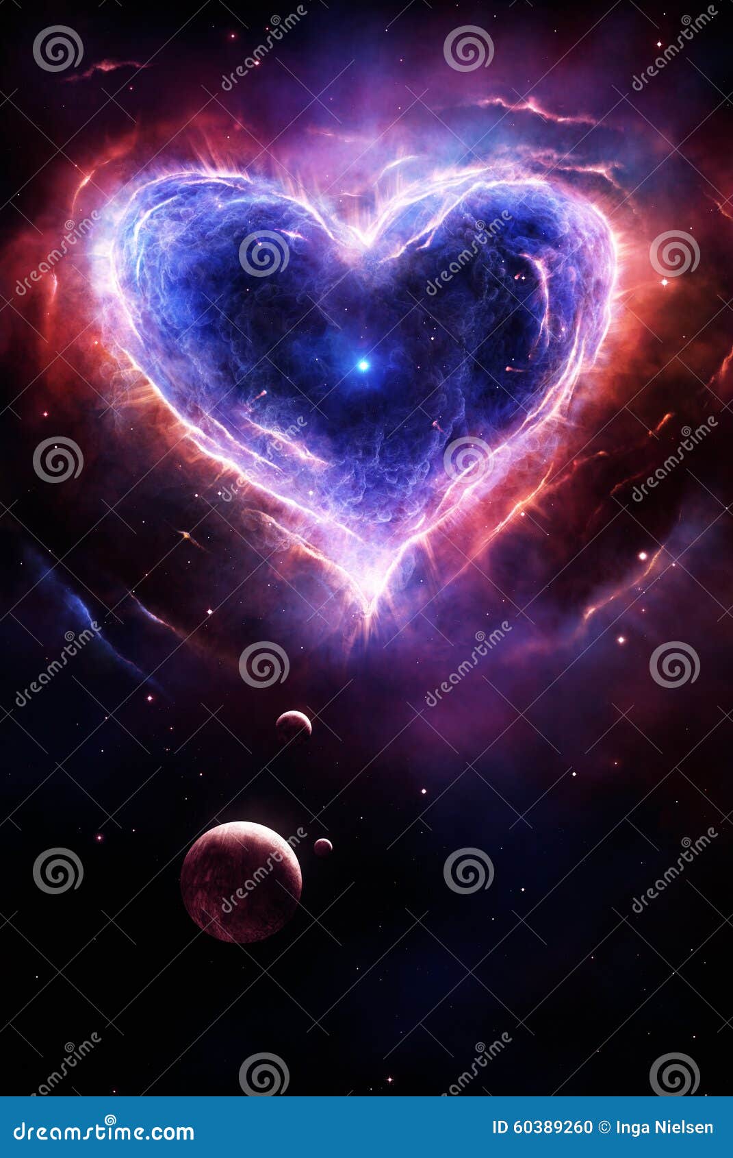 Colorful supernova heart stock illustration. Illustration of explosion ...