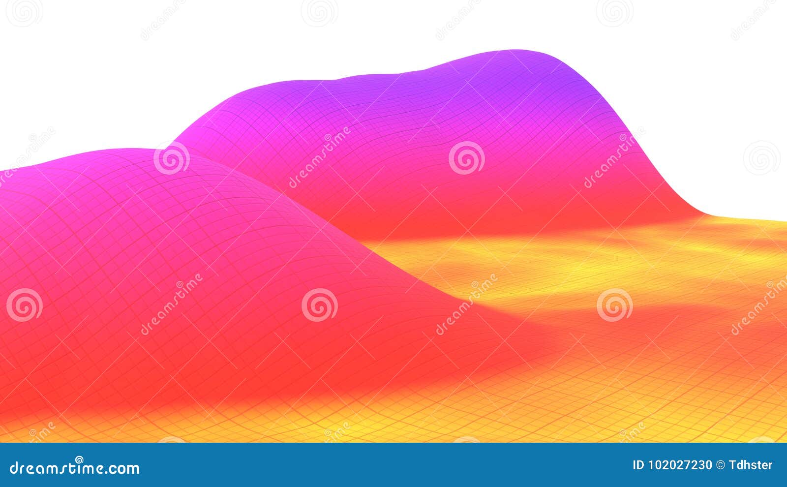 Colorful Surface Dimentional Grid Landscape Graph of Mathematical ...