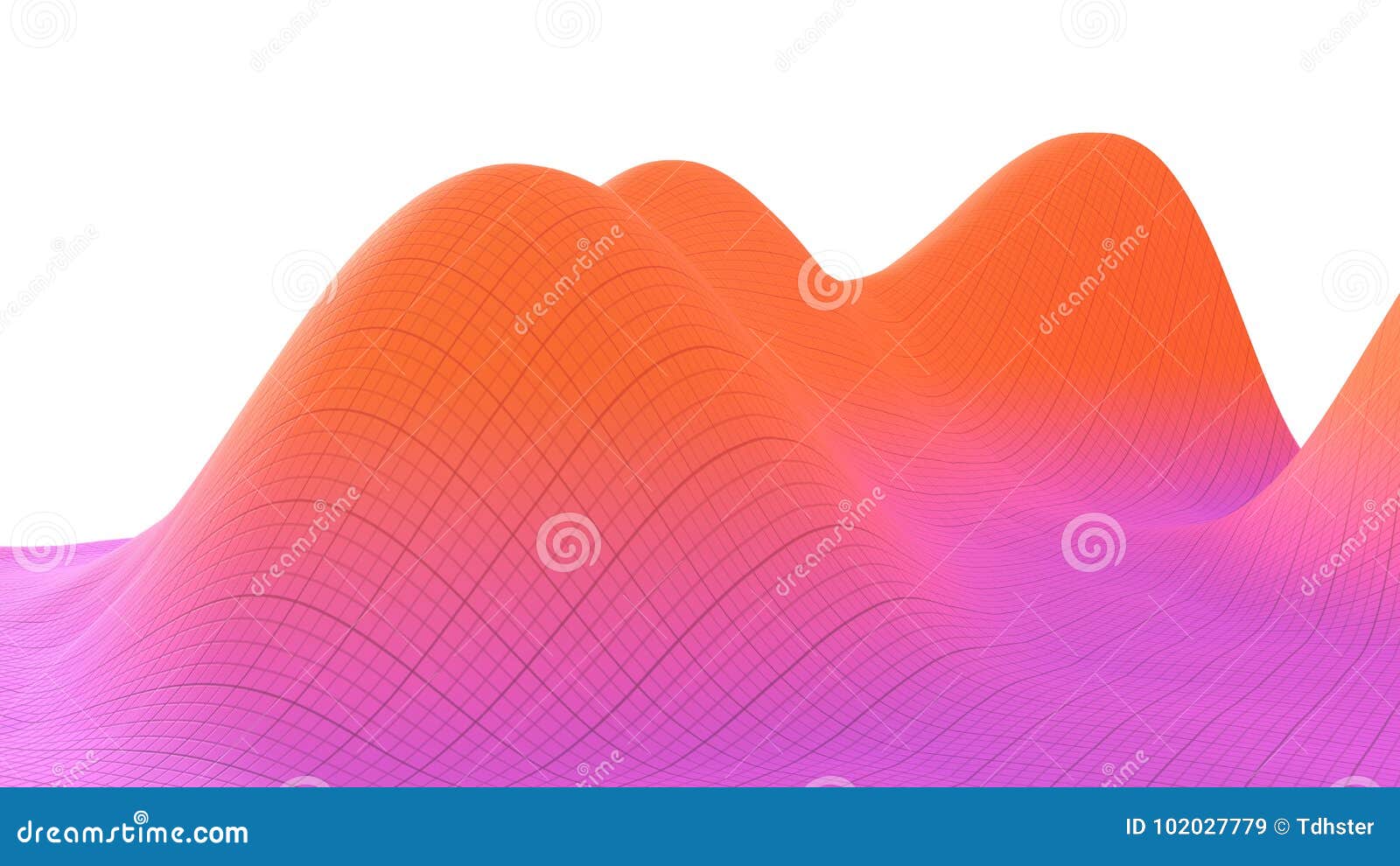 Colorful Surface Dimentional Grid Landscape Graph of Mathematical ...