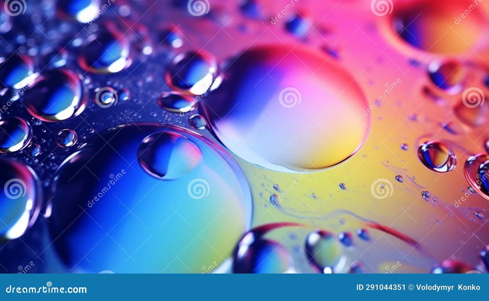Colorful Surface with Water Droplets Stock Illustration - Illustration ...