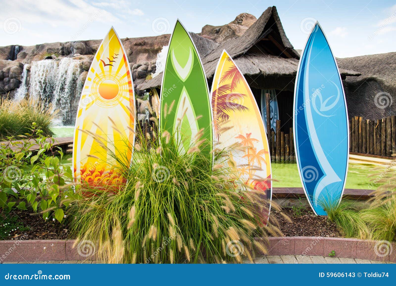 Colorful surfboards. stock image. Image of seashore, california - 59606143