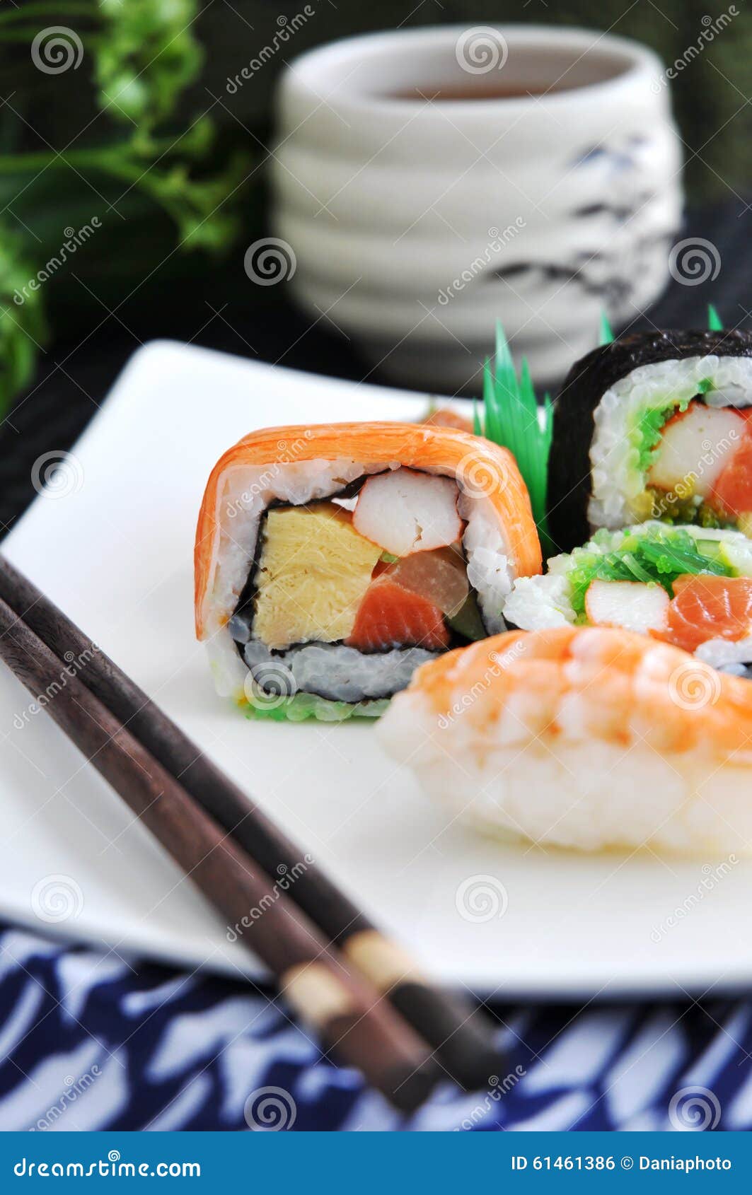 Colorful of sushi layer stock photo. Image of nori, fresh - 61461386
