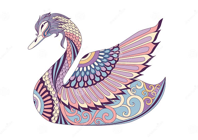 Colorful Swan for Design Element. Vector Illustration Stock Vector ...