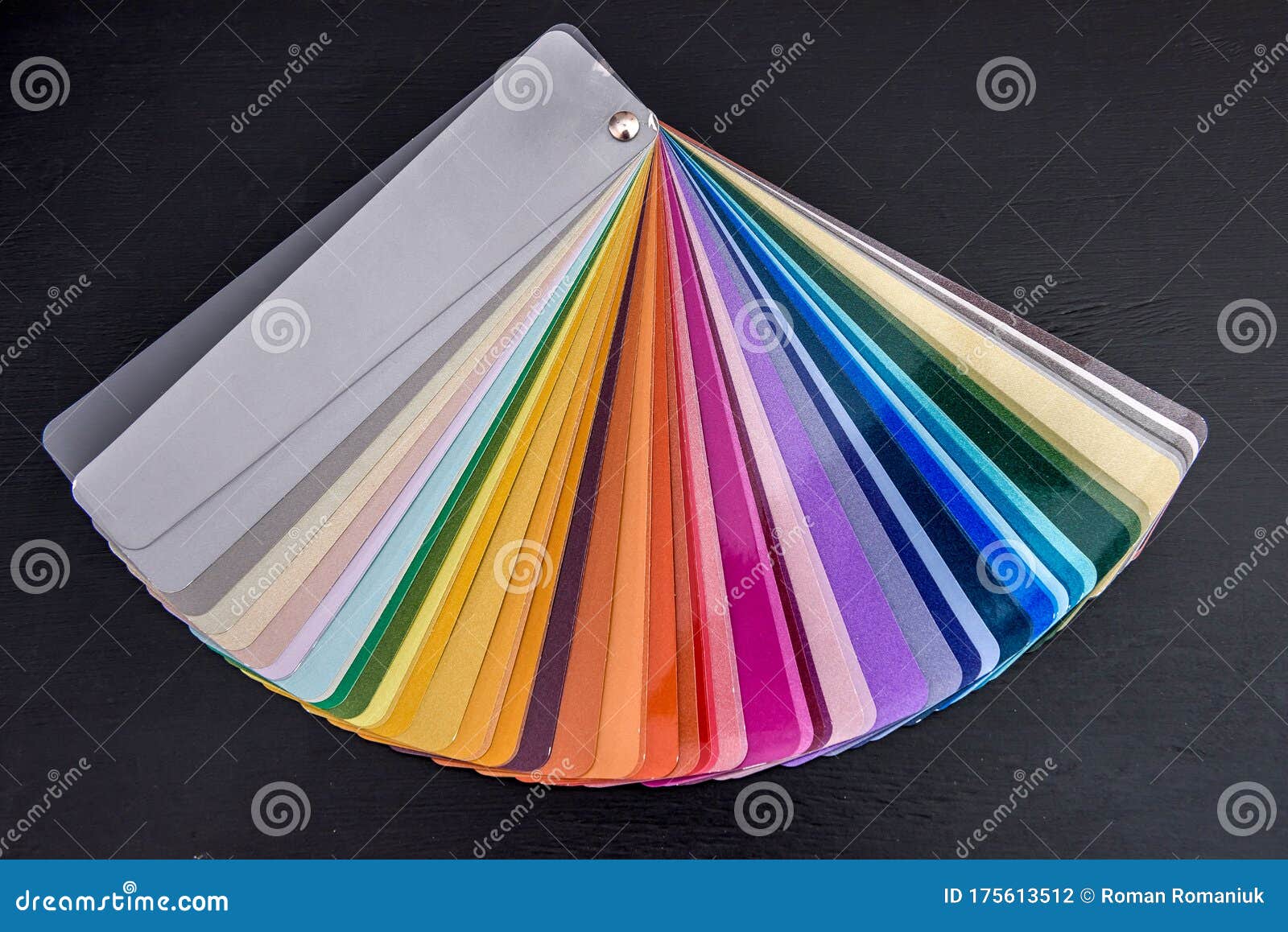 Colorful Swatch in Stripes Close Up on Dark Stock Photo - Image of ...