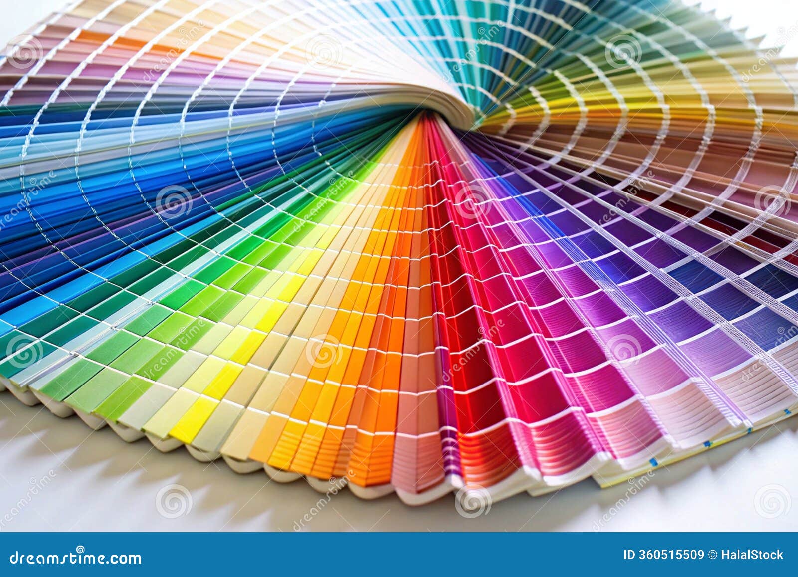 Colorful Swatches Book Displaying Rainbow Palette Stock Illustration ...