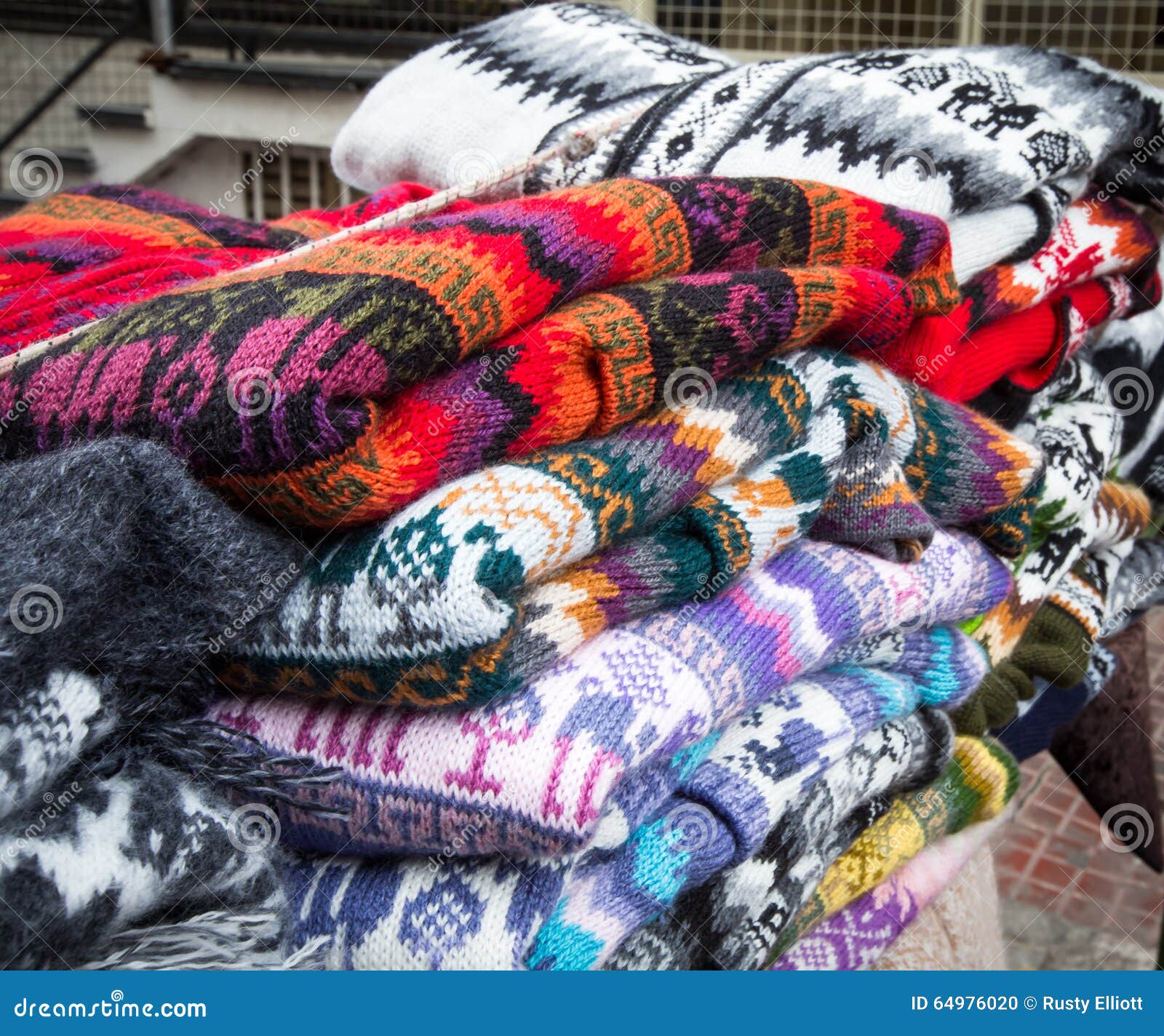 Colorful sweaters stock photo. Image of clothing, handmade - 64976020