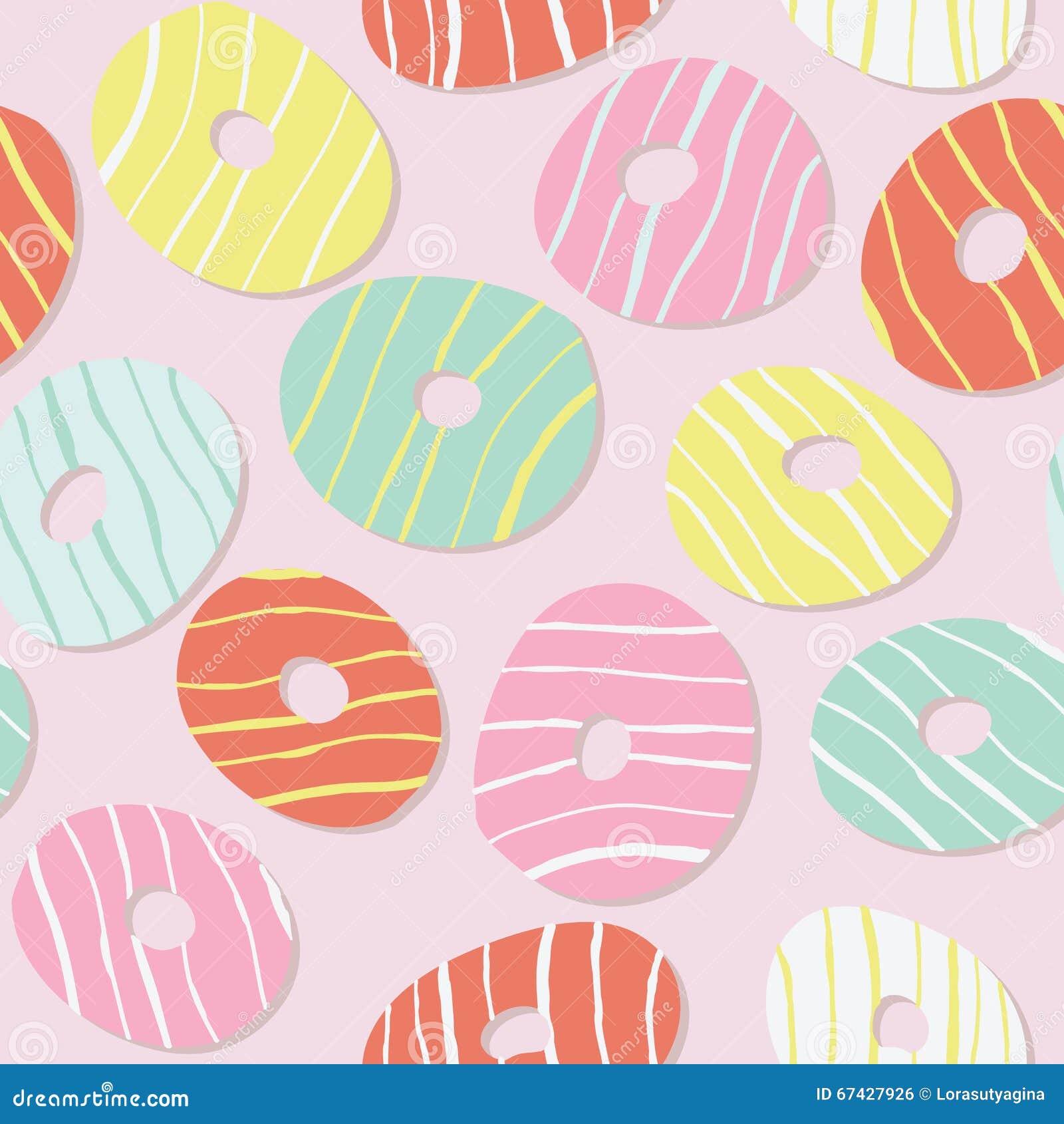 Colorful Sweet Donut Pattern. Icing. Seamless. Stock Vector ...