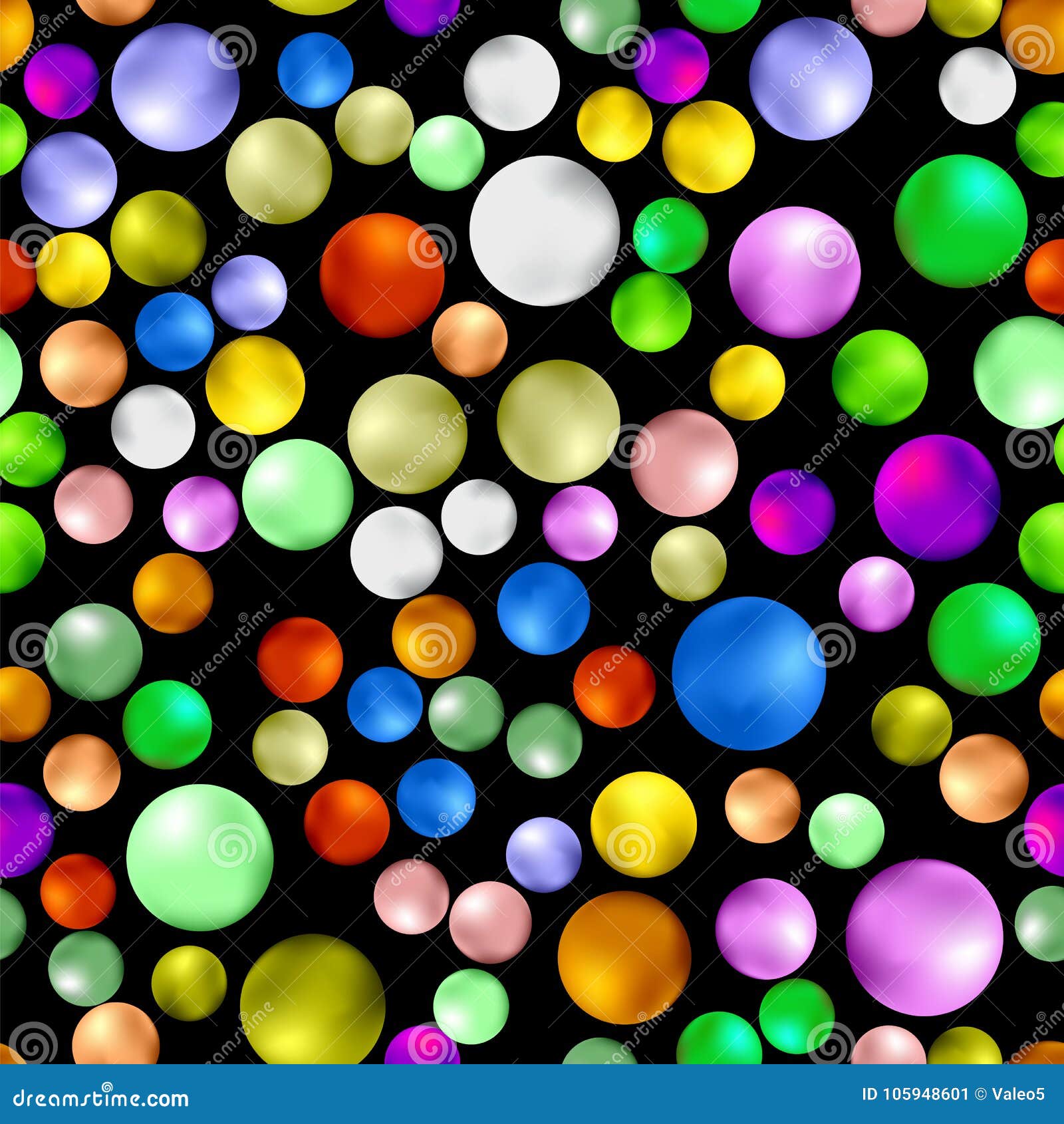 Colorful Sweet Gumball Seamless Pattern Stock Vector - Illustration of ...