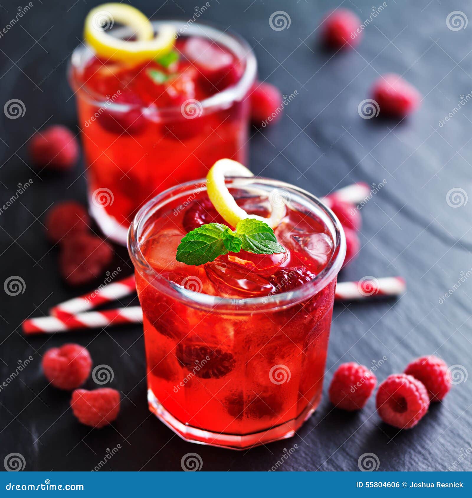 Colorful Sweet Raspberry Cocktails Stock Photo - Image of juice, straw ...