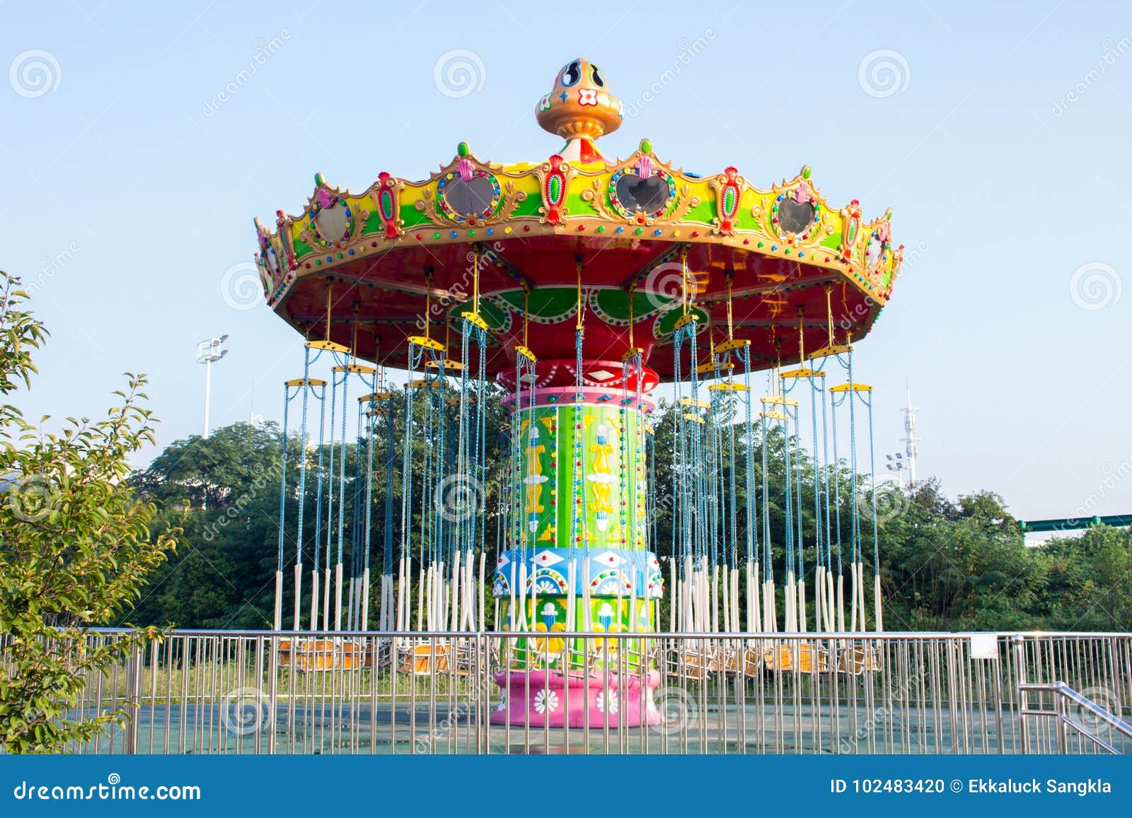 Colorful Swing Carousel Carnival Chair Ride Stock Photography ...