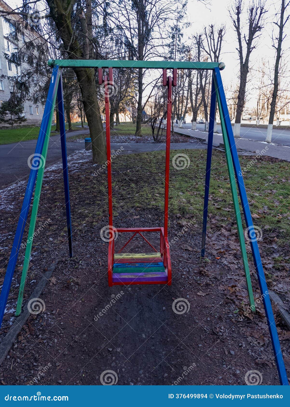 Colorful Swing Chairs Playground Children Stock Photo | CartoonDealer ...