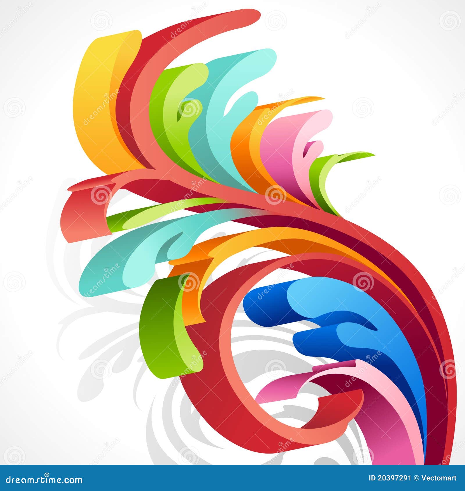 Colorful Swirl stock vector. Illustration of dynamic - 20397291
