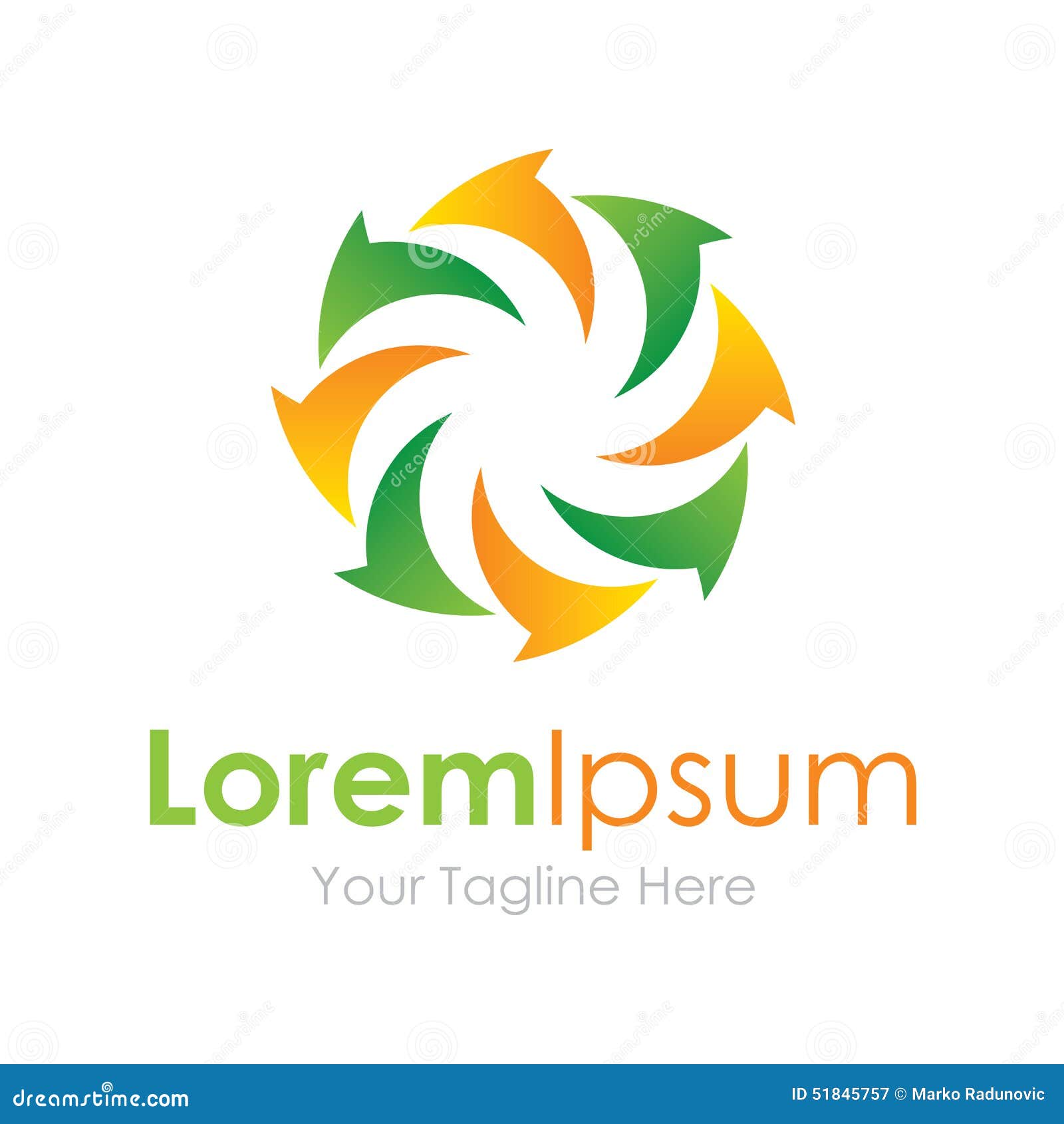 Colorful Swirl Circle Loop Concept Elements Icon Logo Stock ...