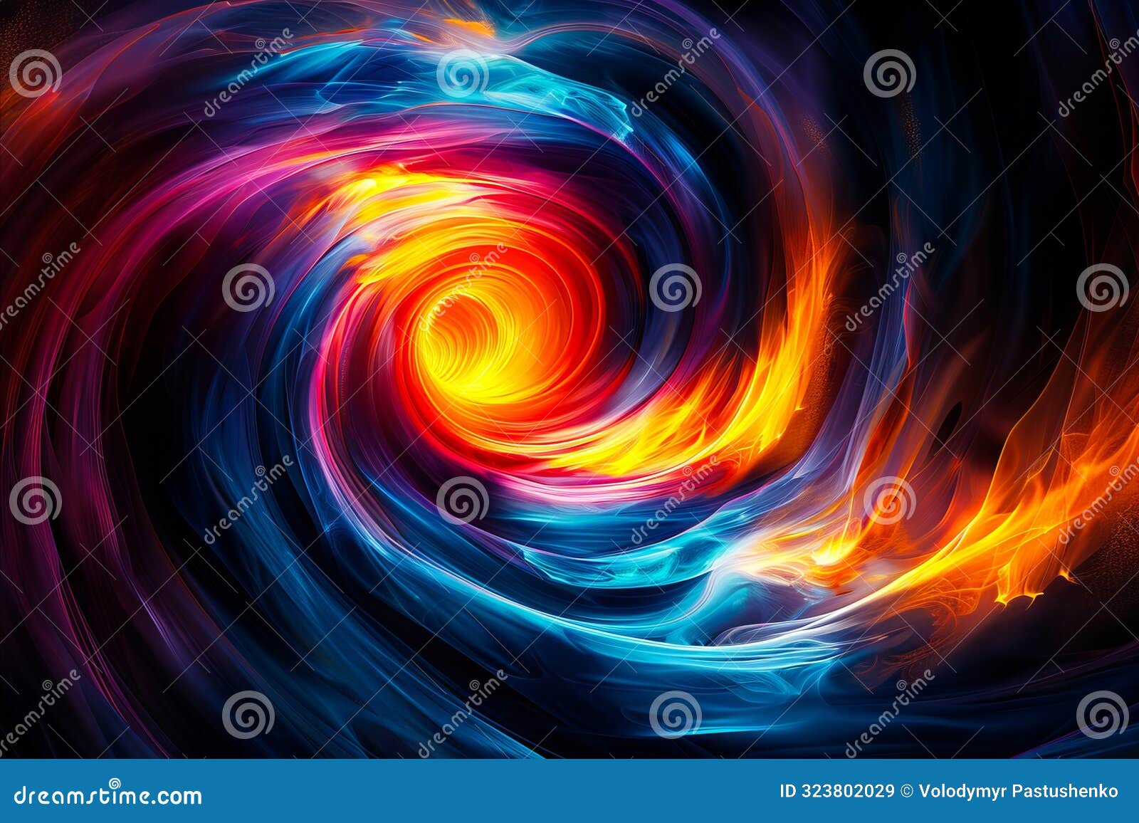 A Colorful Swirl of Fire and Light Stock Image - Image of colorful ...
