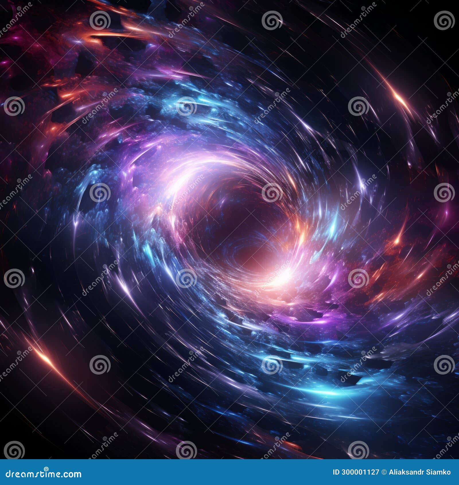 A Colorful Swirl of Light in Space Stock Illustration - Illustration of ...