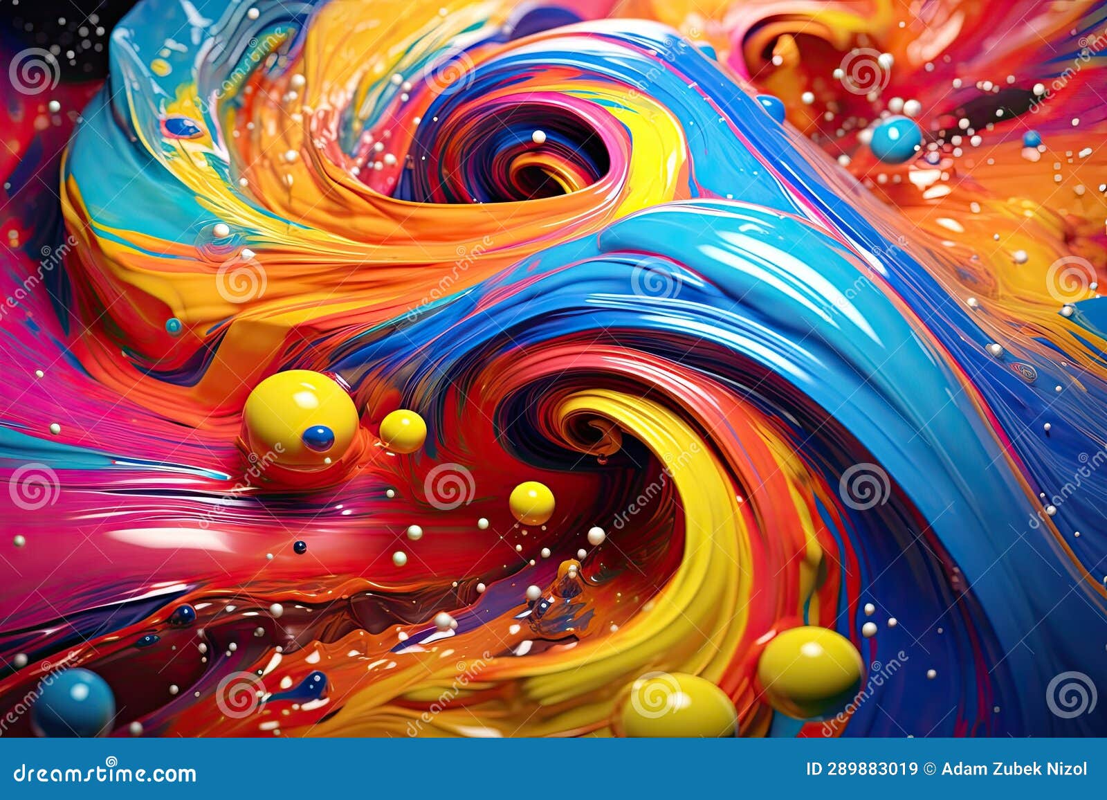 A colorful swirl of paint stock illustration. Illustration of texture ...