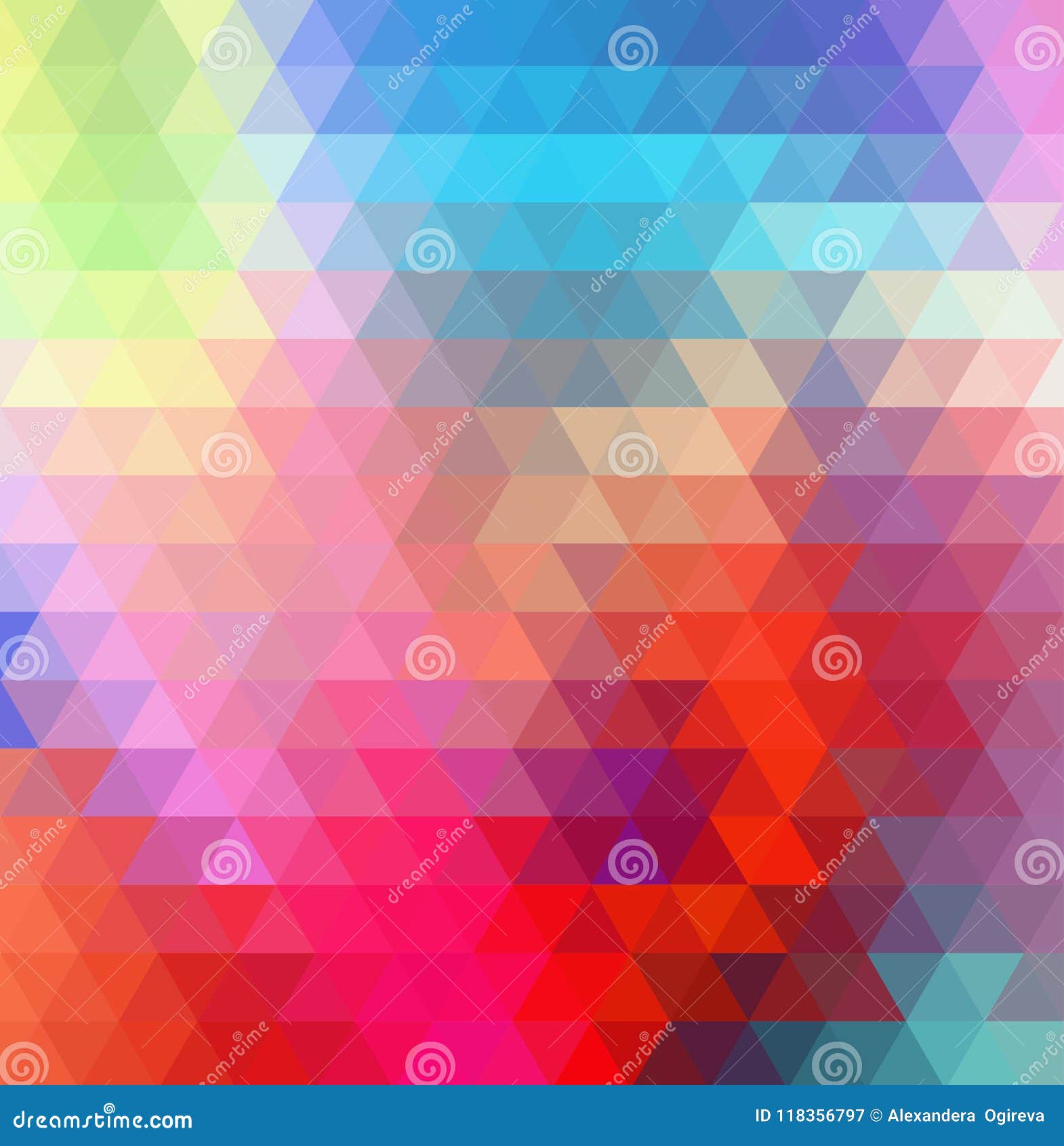 Colorful Swirl Rainbow Polygon Background or Vector Frame. Stock Vector ...