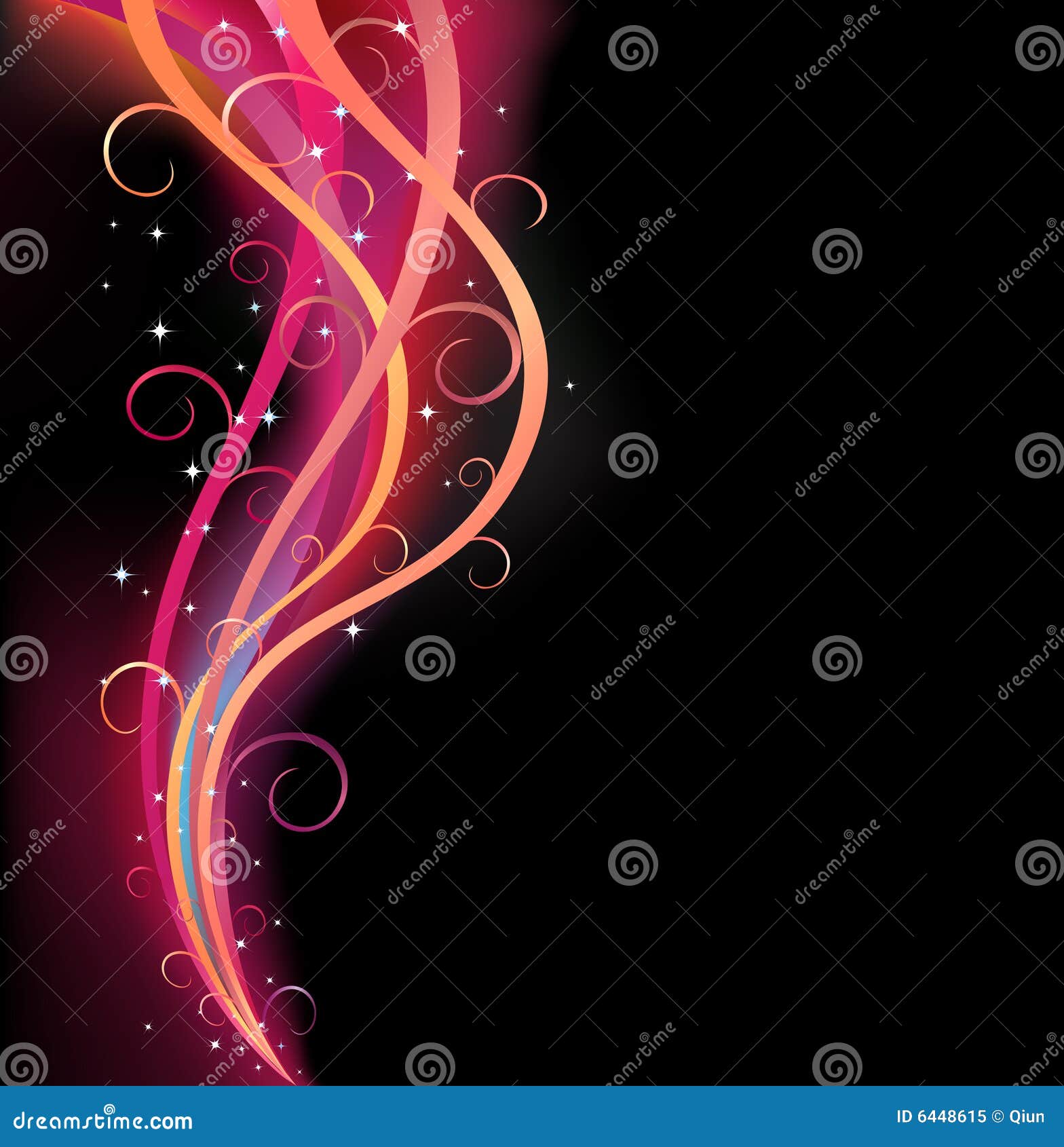 Colorful Swirl Ribbon stock vector. Illustration of decoration - 6448615