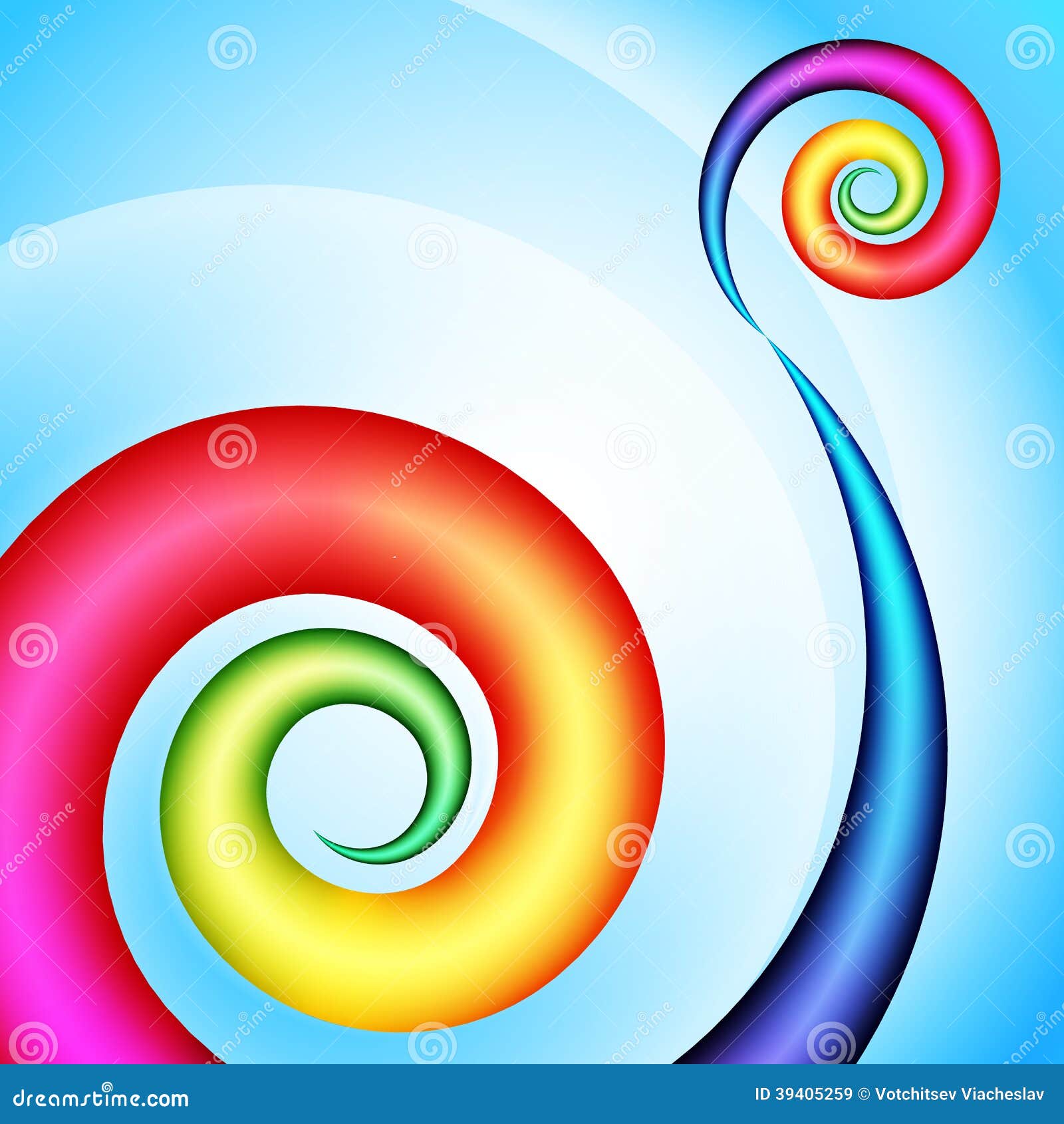 Colorful swirl shape stock vector. Illustration of design - 39405259
