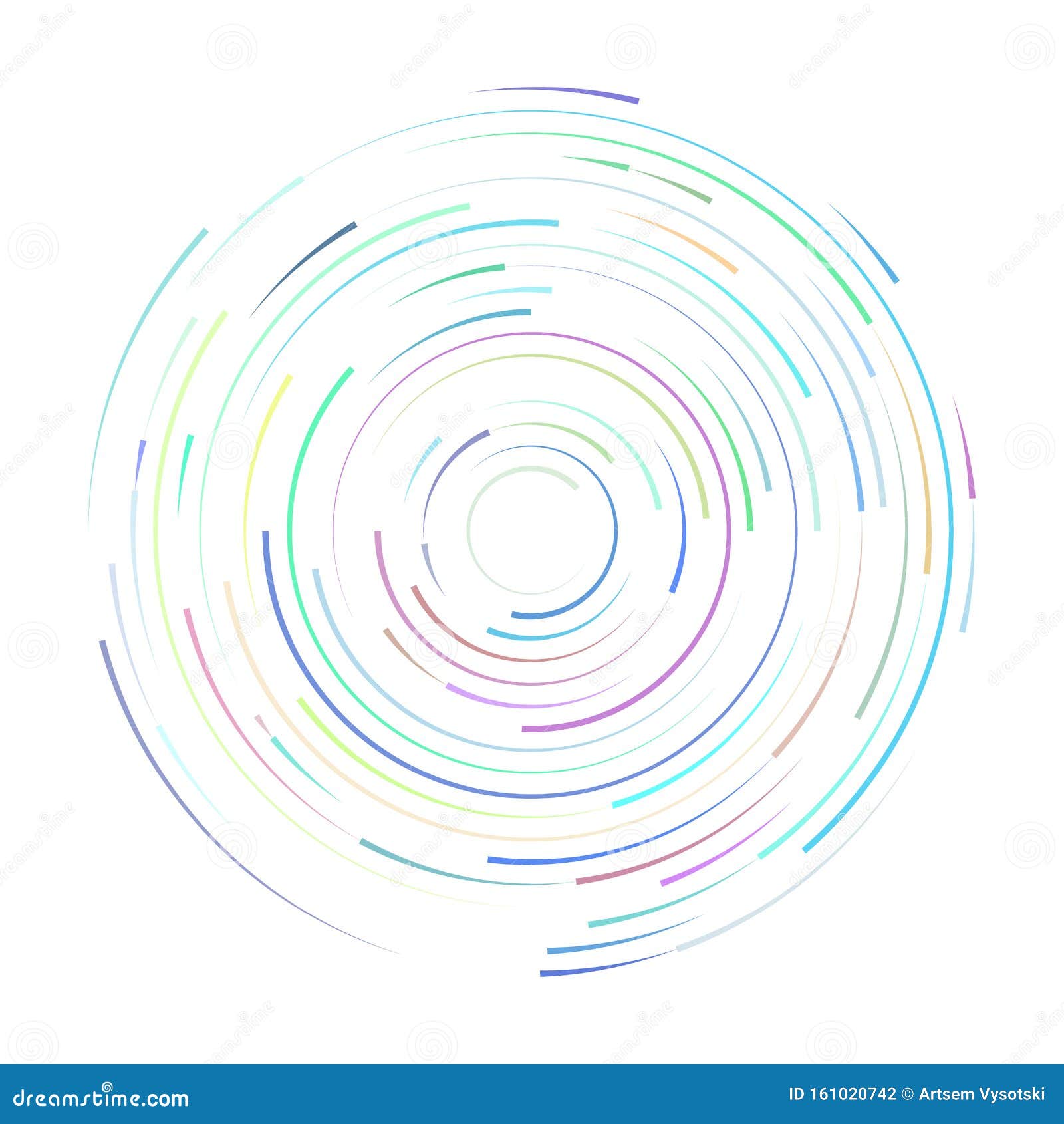 Colorful Swirl Shape, Abstract Illustration. Circle Round Colorful ...
